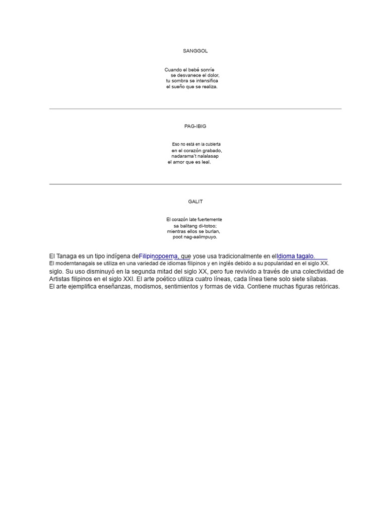 Tanaga | PDF