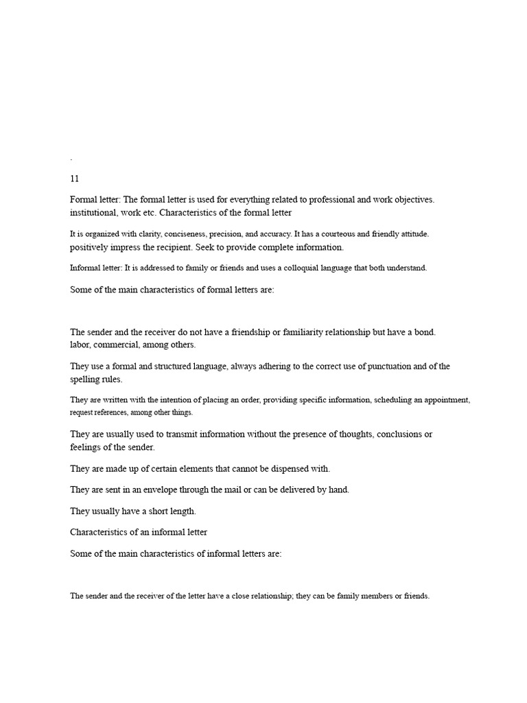 Formal and Informal Letter | PDF | Punctuation | Mail