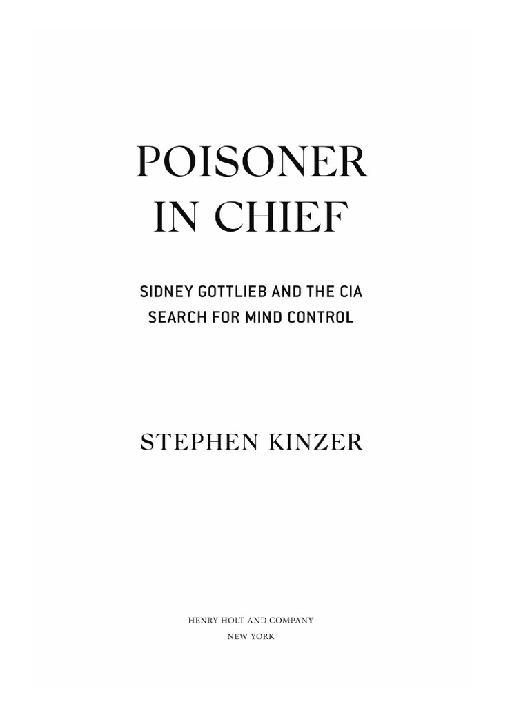 Kinzer, Stephen - The Chief Poisoner (2019) | PDF | Biological Warfare ...