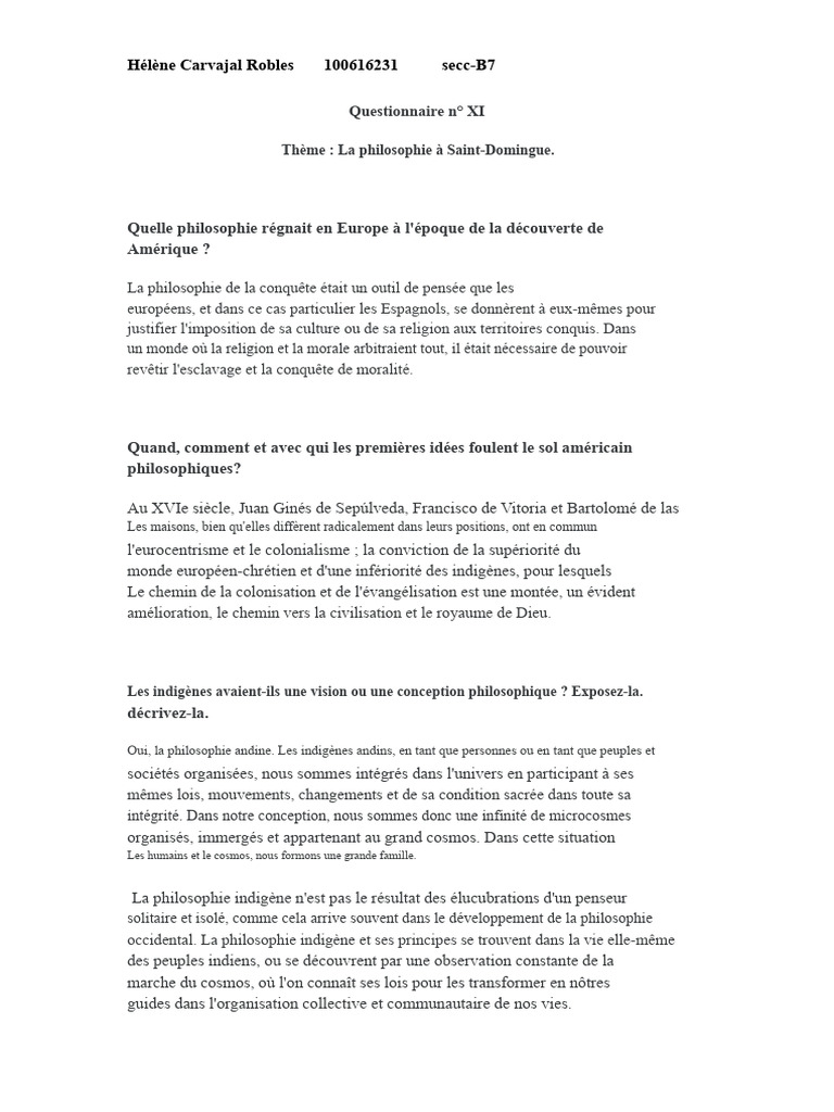 Philosophie à Saint-Domingue : Évolution et Influence | PDF | Thomas d ...