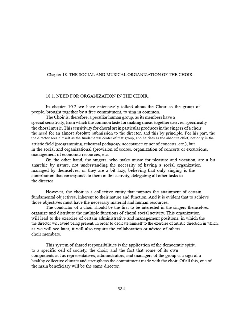 Choir Organization and Management Guide | PDF | Choir | Board Of Directors