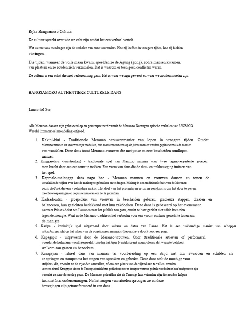 Bangsamoro Dans | PDF