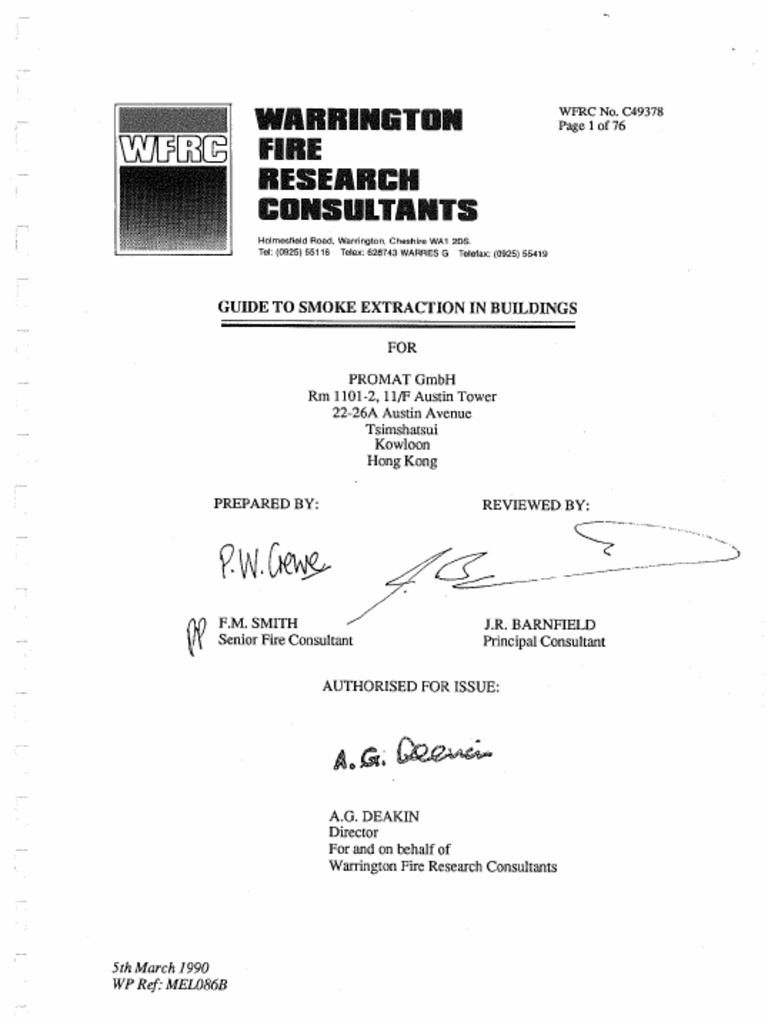 Guide To Smoke Extraction in Buildings | PDF | Duct (Flow) | Fire ...