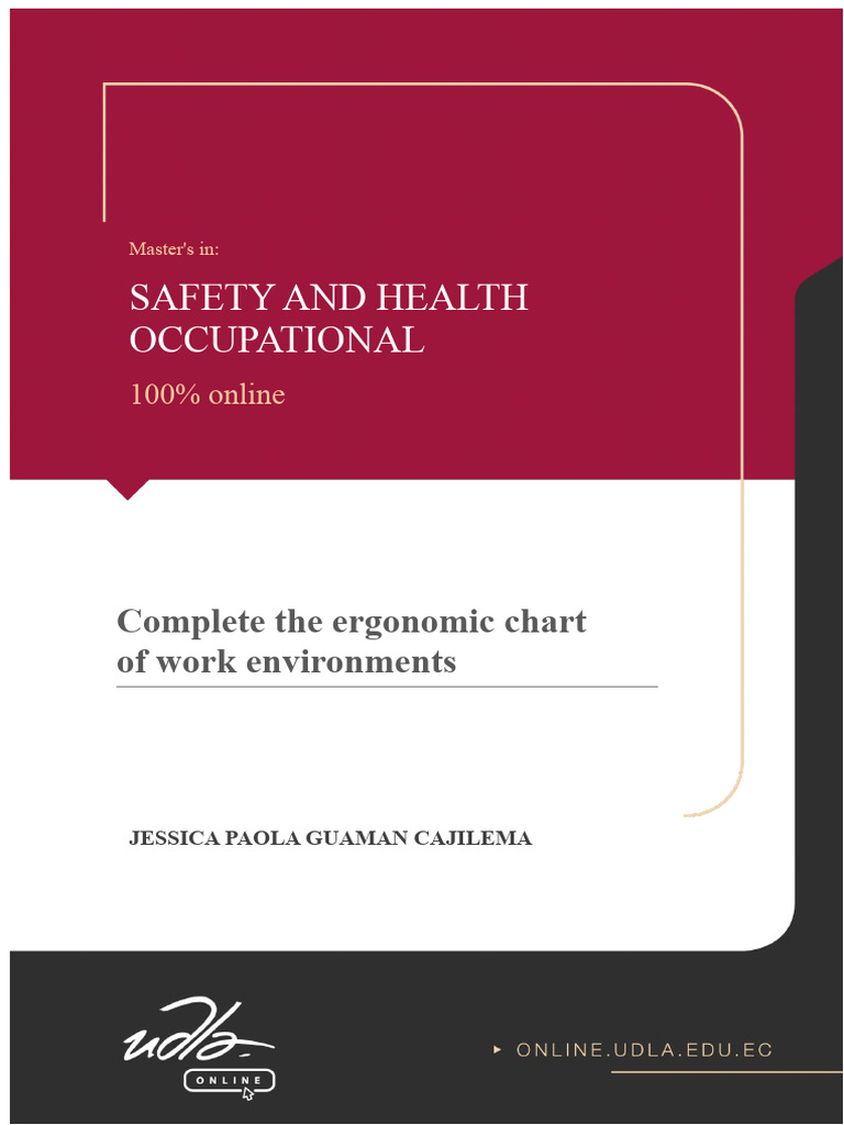 Complete The Ergonomic Workplace Environment Chart | PDF | Lighting | Noise