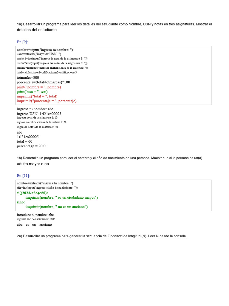 Programas de Laboratorio - Jupyter Notebook | PDF | Archivo de ...