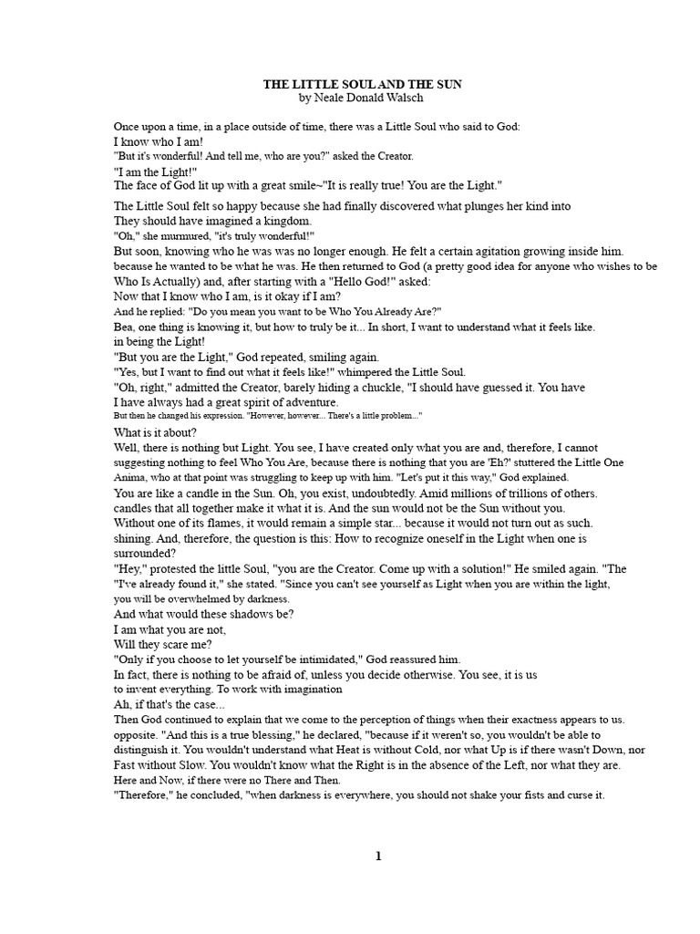 The little soul and the sun | PDF | Soul | God