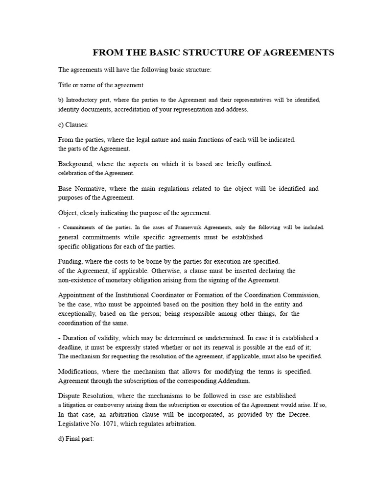 Structure of Inter-Institutional Agreements | PDF | Arbitration ...