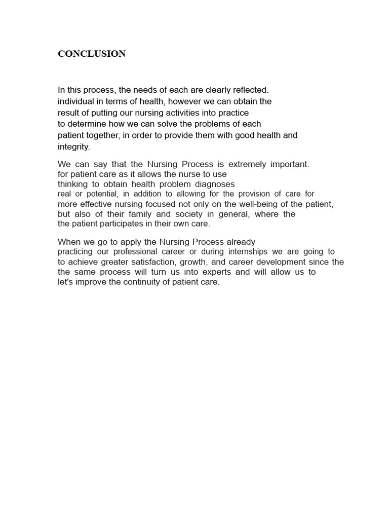 CONCLUSION of The Process | PDF