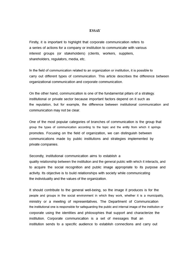 Leadership and Development - Unit 4. Activity 2. Essay | PDF | Communication | Reputation