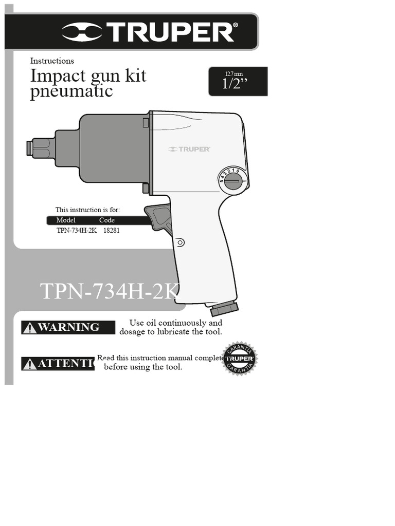 pneumatic impact gun | PDF | Nut (Hardware) | Torque