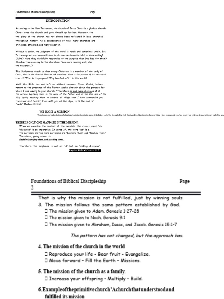 Foundations of Discipleship | PDF | Disciple (Christianity) | Jesus