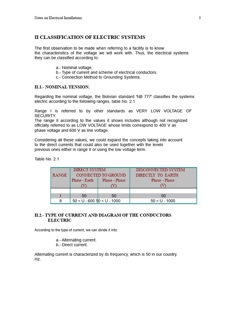 Electrical System Classification Guide | PDF | Power Engineering ...