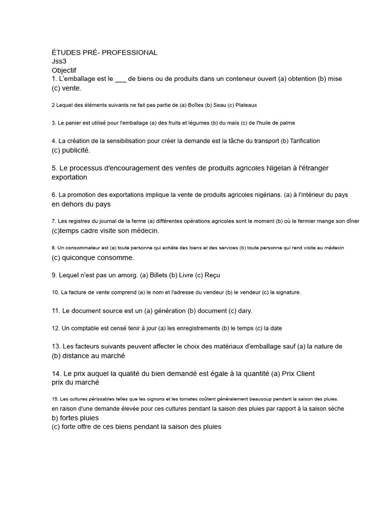 Questions et Théories en Agriculture et Physique | PDF | Obliger ...