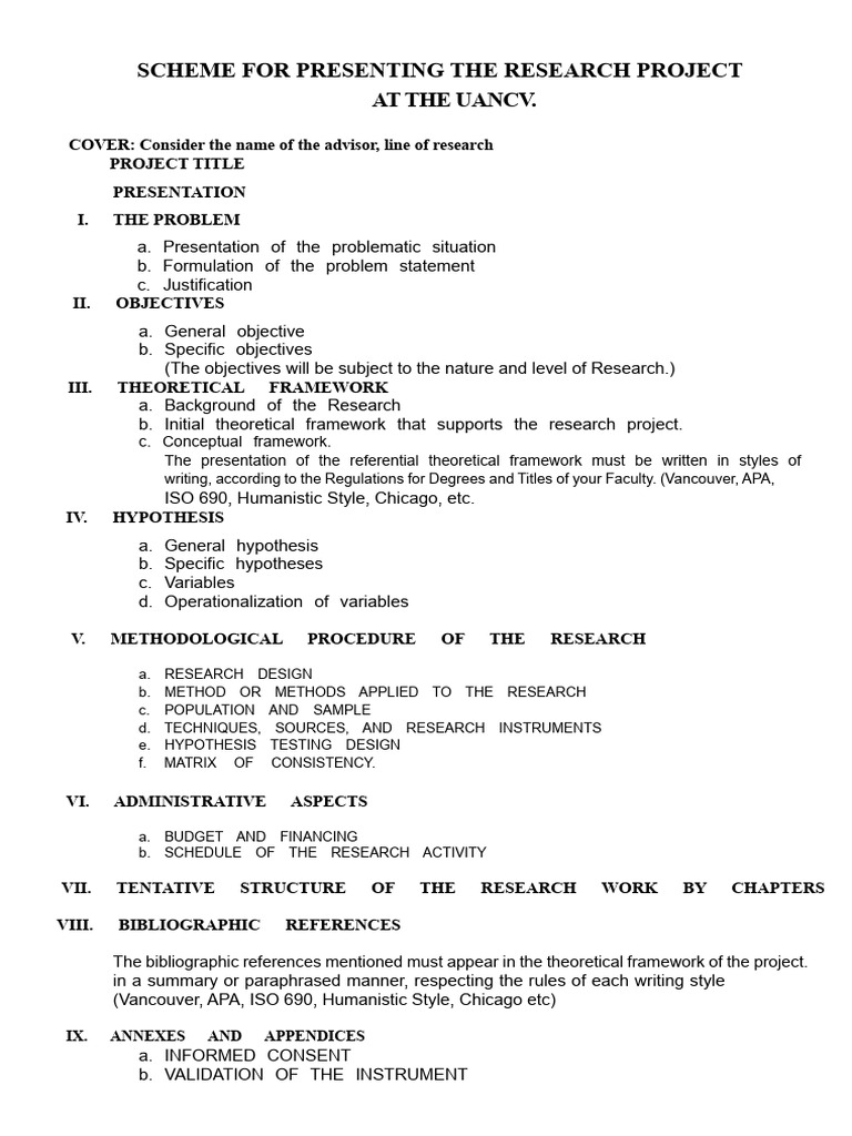 Presentation Outline of the Research Project (1) | PDF | Hypothesis | Methodology