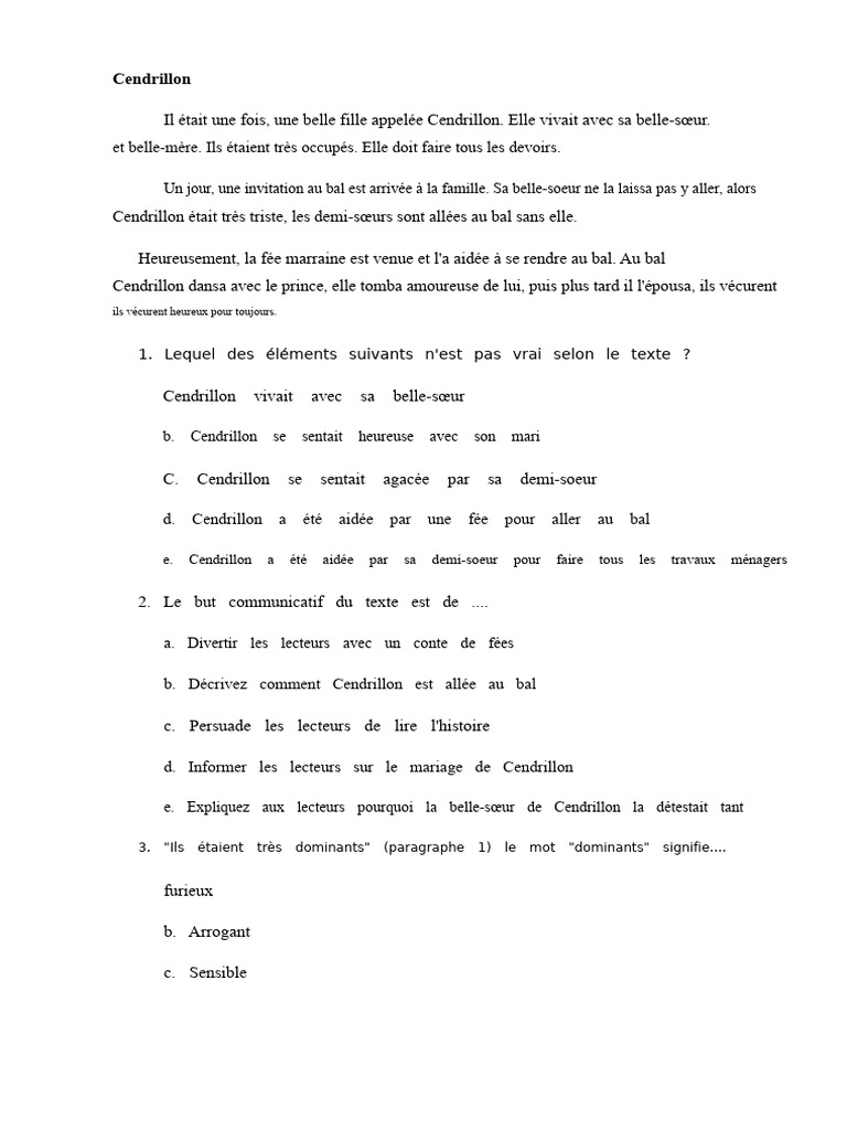 Cendrillon et le bal enchanté | PDF | Cendrillon