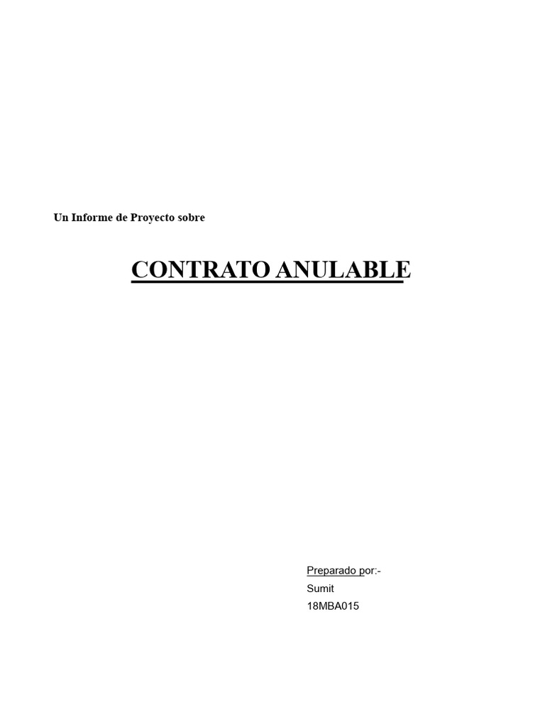 Contrato Anulable | PDF | Matrimonio | Fraude