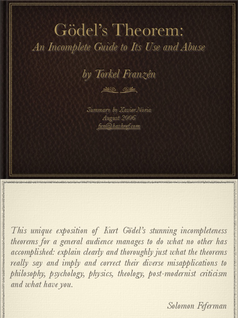 Godels Theorem | PDF