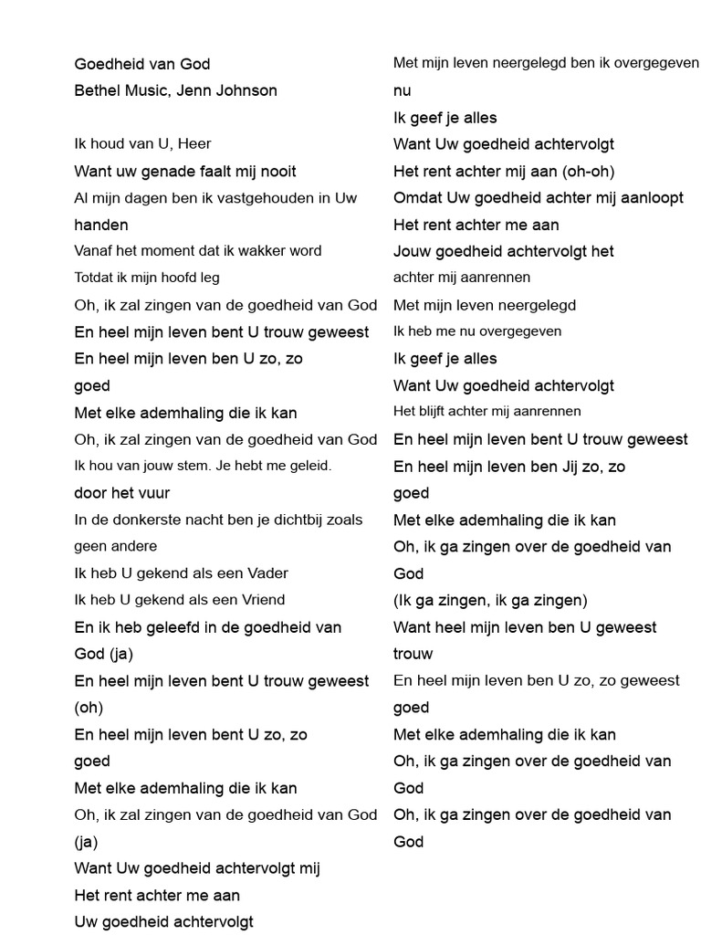 Met Mijn Leven Neergelegd Ben Ik Overgegeven: Totdat Ik Mijn Hoofd Leg ...