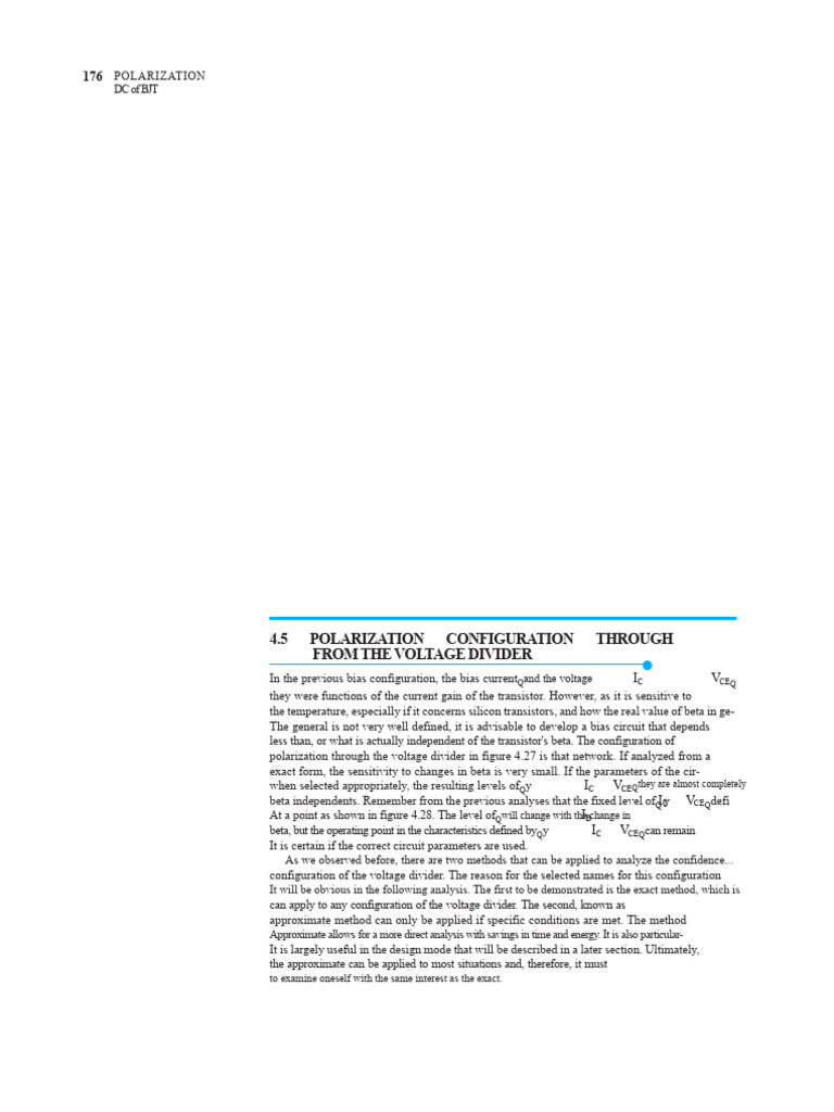 Voltage Divider Configuration Pdf Bipolar Junction Transistor Transistor