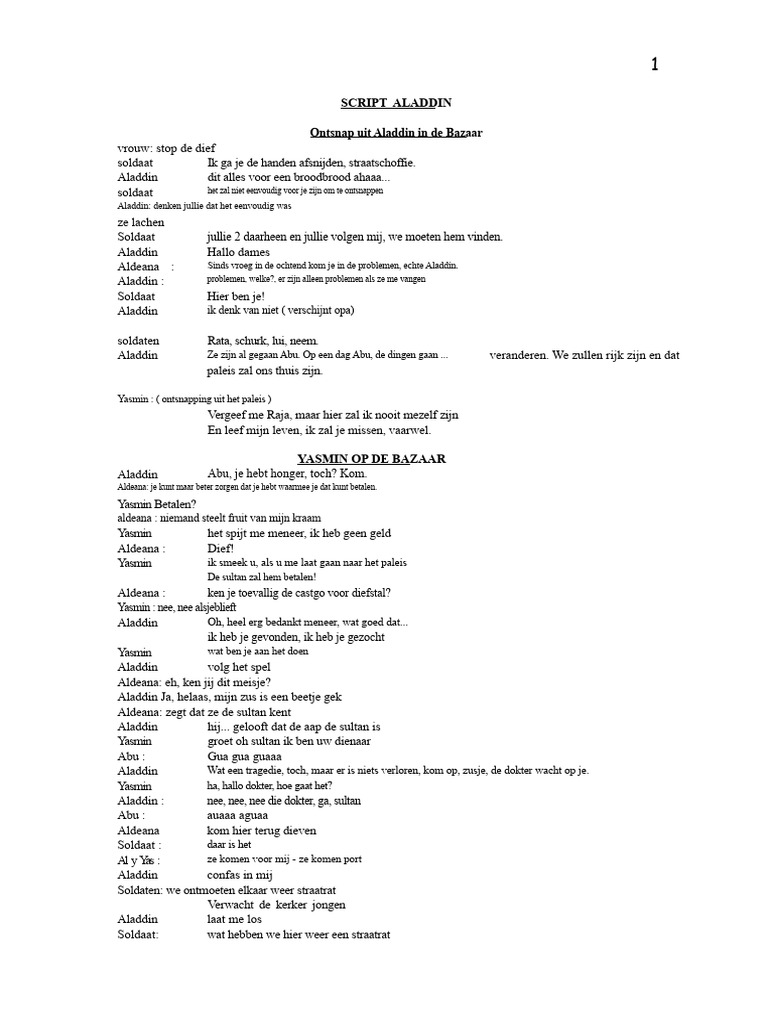 Aladdin script | PDF
