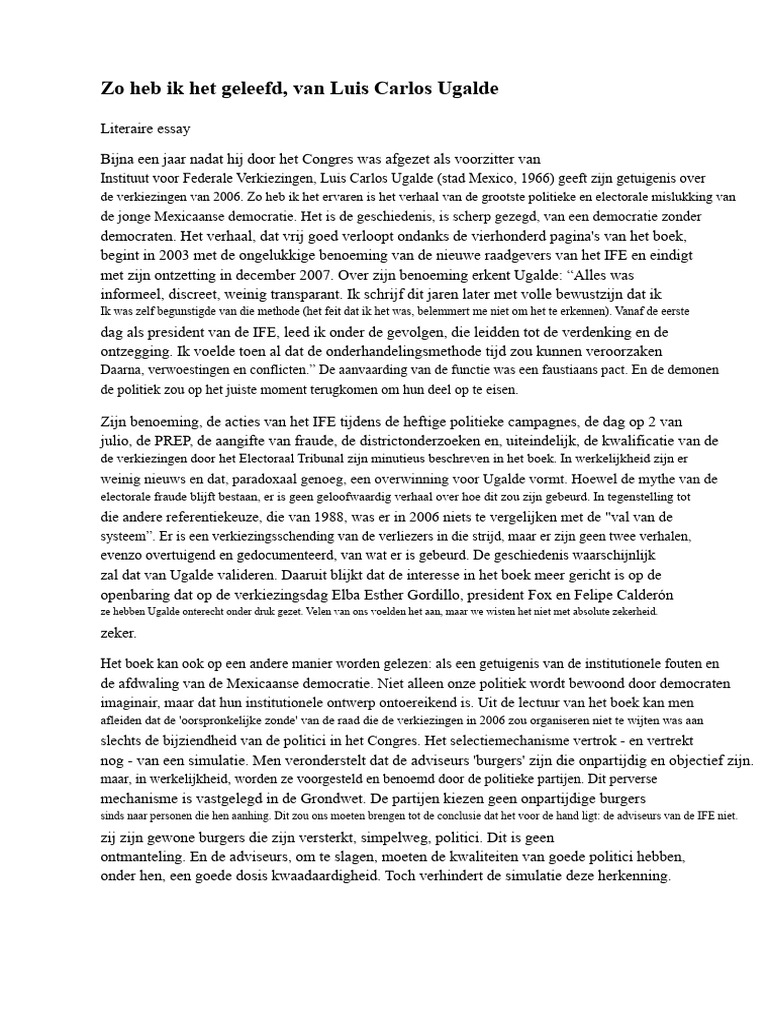 Zo Heb Ik Het Beleefd | PDF