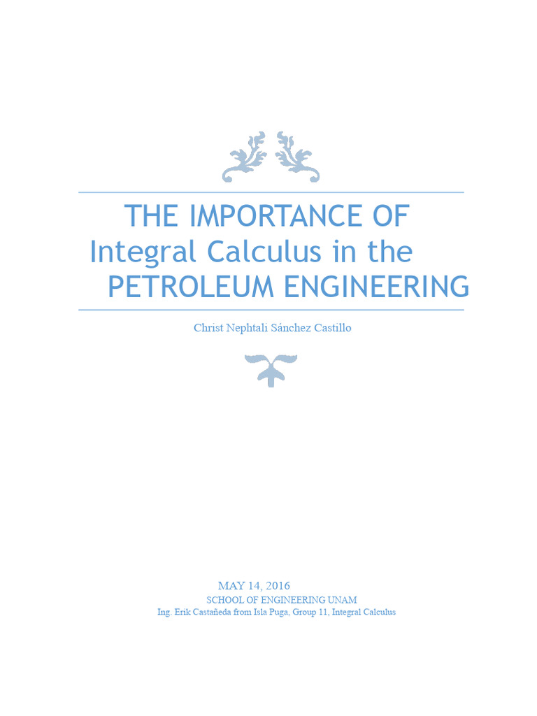 Integral Calculus in Petroleum Engineering | PDF | Calculus | Integral