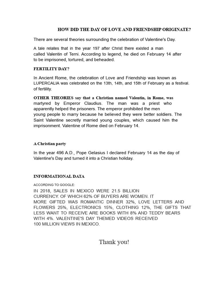 Tribute Data Valentine's Day and Friendship Day | PDF