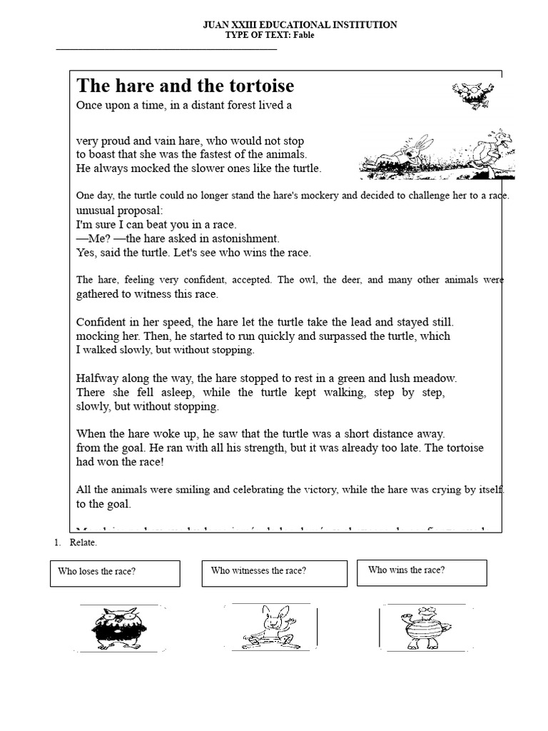 The Hare and The Tortoise | PDF