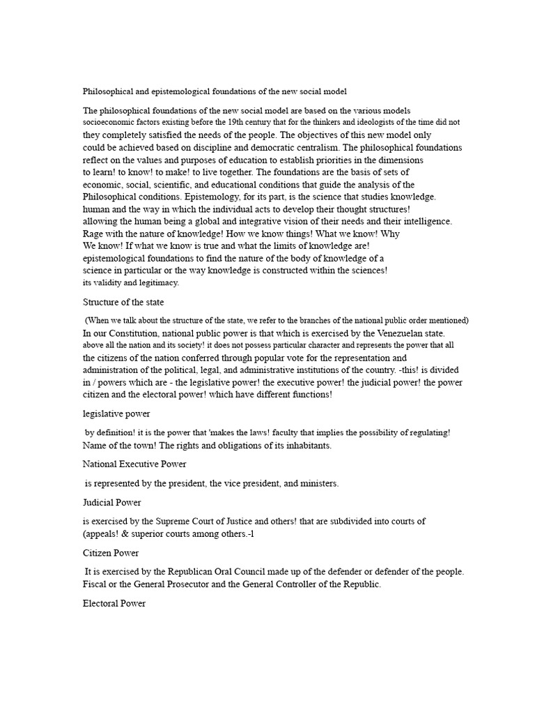 Foundations of the New Social Model | PDF | Epistemology | Knowledge