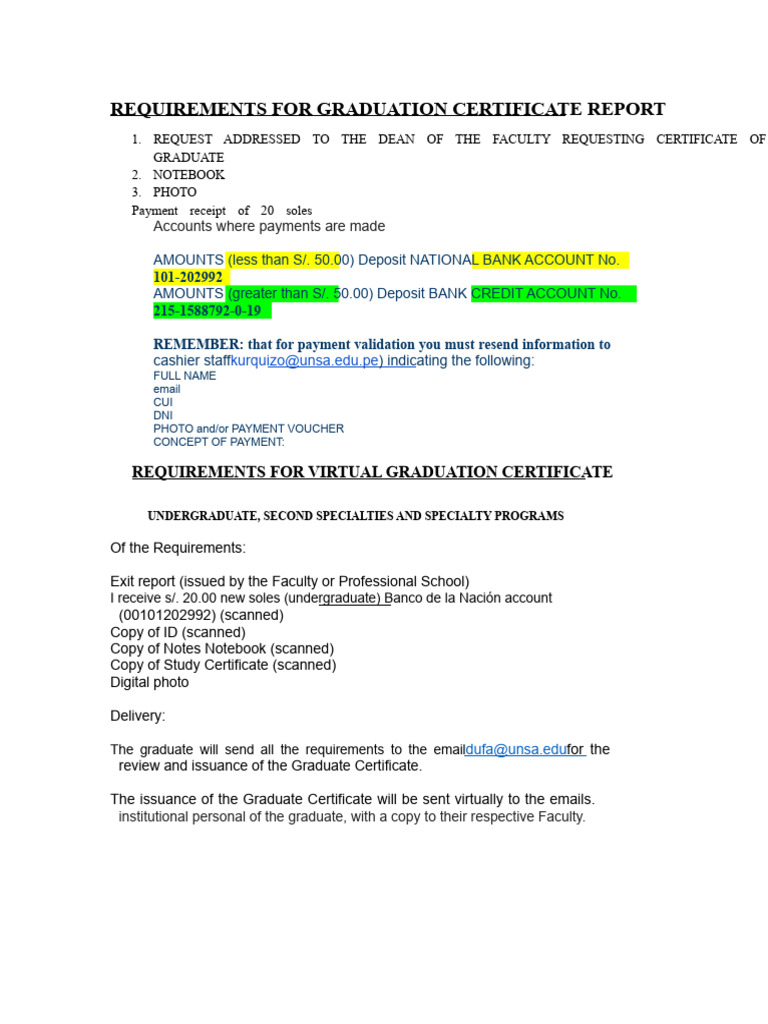 Futa Certificate Withdrawal Guidelines | PDF