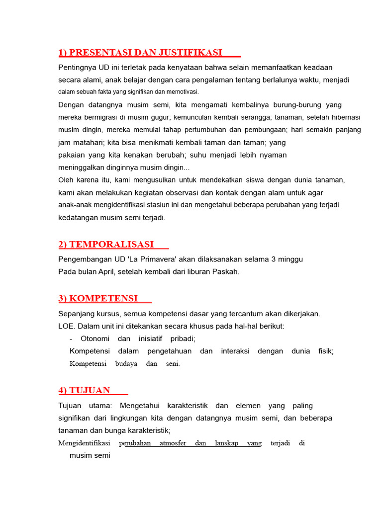 Kegiatan Edukasi Musim Semi untuk Anak | PDF