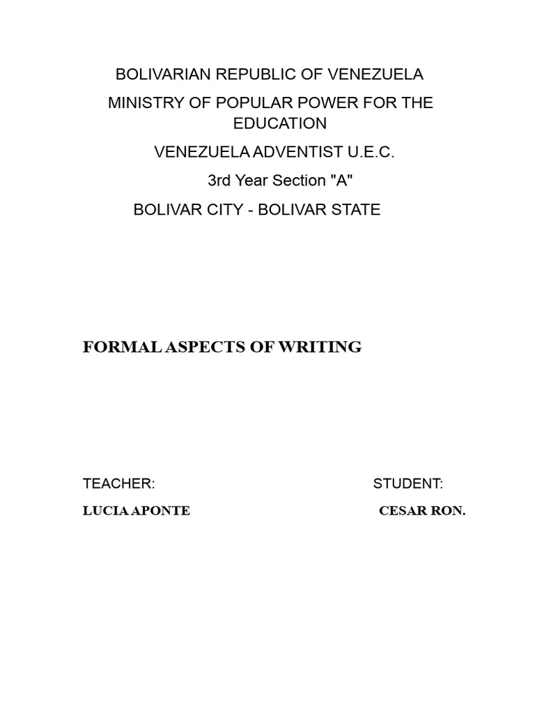 Formal Aspects of Writing | PDF | Letter Case | Text