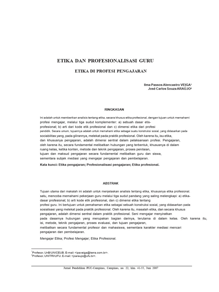 03 ILMA PASSOS ALENCASTRO VEIGA Dan JOSÉ CARLOS SOUZA ARAUJO Etika Dan Profesionalisasi ...