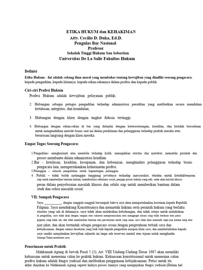 Atty.-Duka-ETIKA HUKUM | PDF