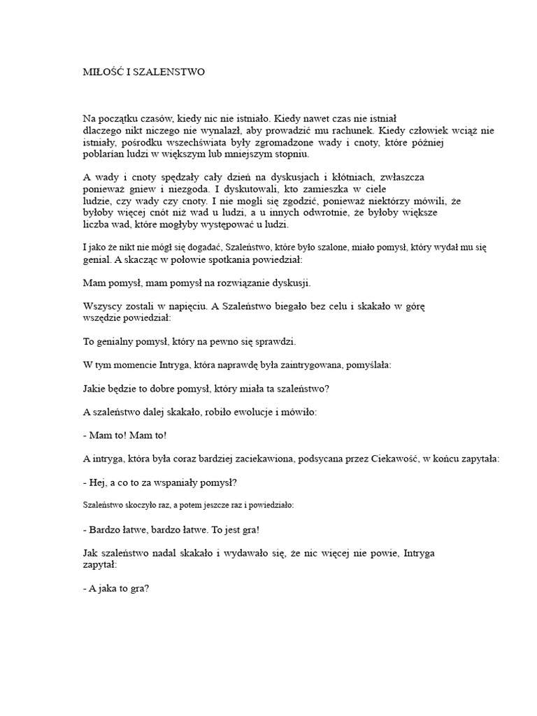 Opowieść o Cnotach I Wadach | PDF