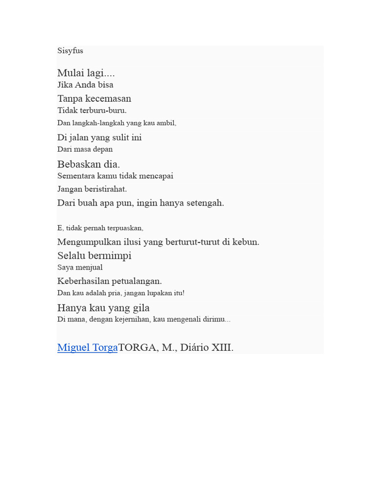 Sisyphus Migueltorga | PDF