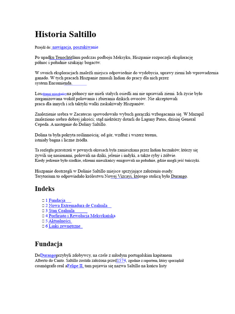 Historia Saltillo | PDF