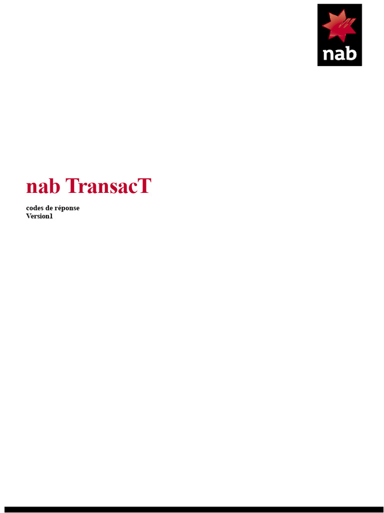 Codes de réponse NAB Transact explicatifs | PDF | Bases de données ...