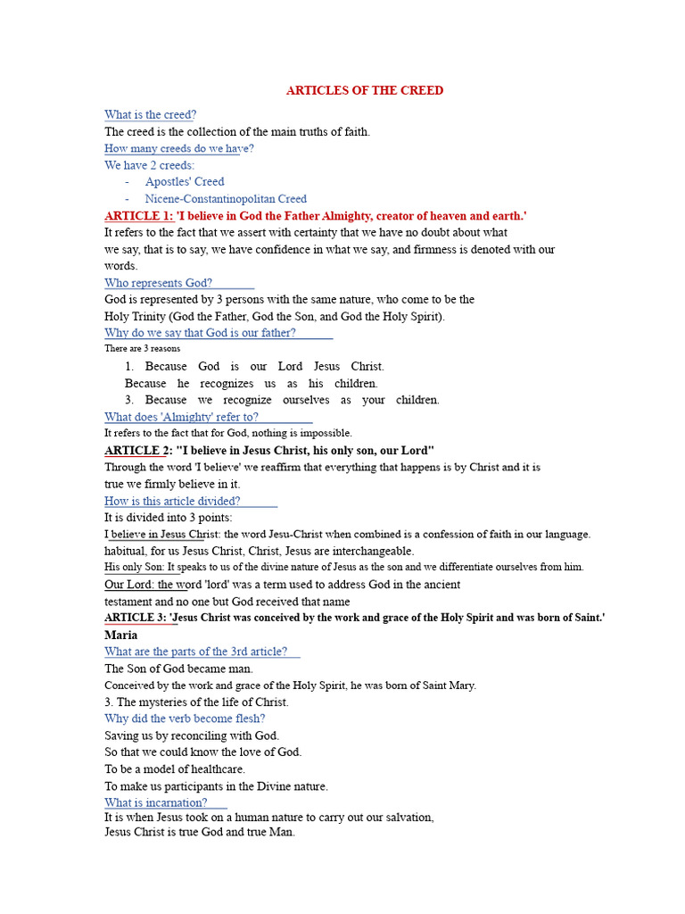 Understanding the Christian Creed | PDF | Jesus | Resurrection Of Jesus