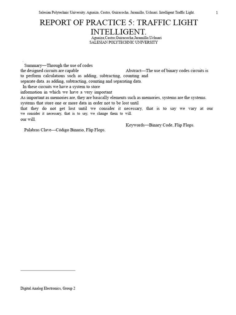 Report-Practice-5-Analog and Digital Electronics-Smart Traffic Light-1 ...