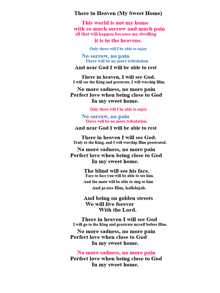 There in Heaven (My Sweet Home) | PDF