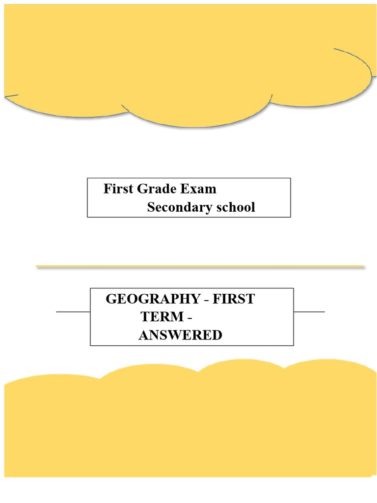 First Grade Geography Exam Questions | PDF | Erosion | Ecosystem