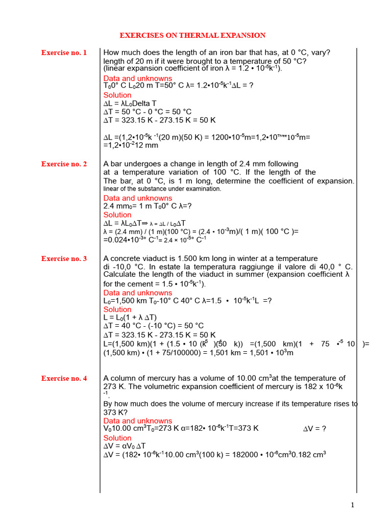 Calorimetry exercises solved 1 | PDF | Thermal Expansion | Heat