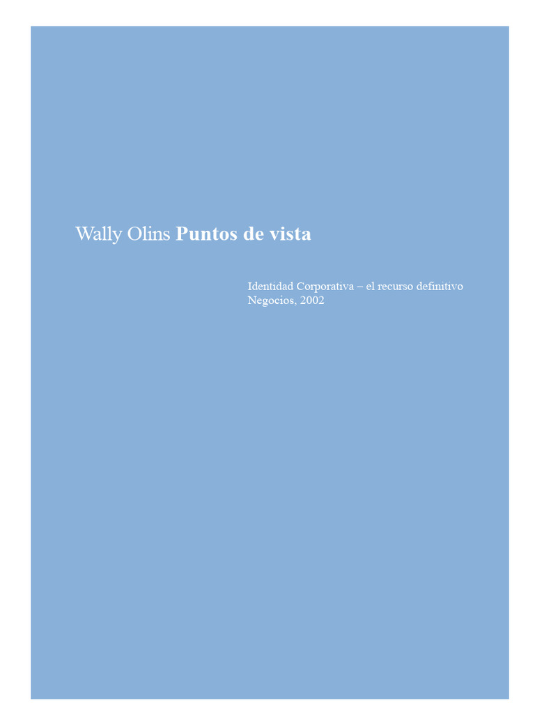 Identidad Corporativa: Guía de Wally Olins | PDF | Business