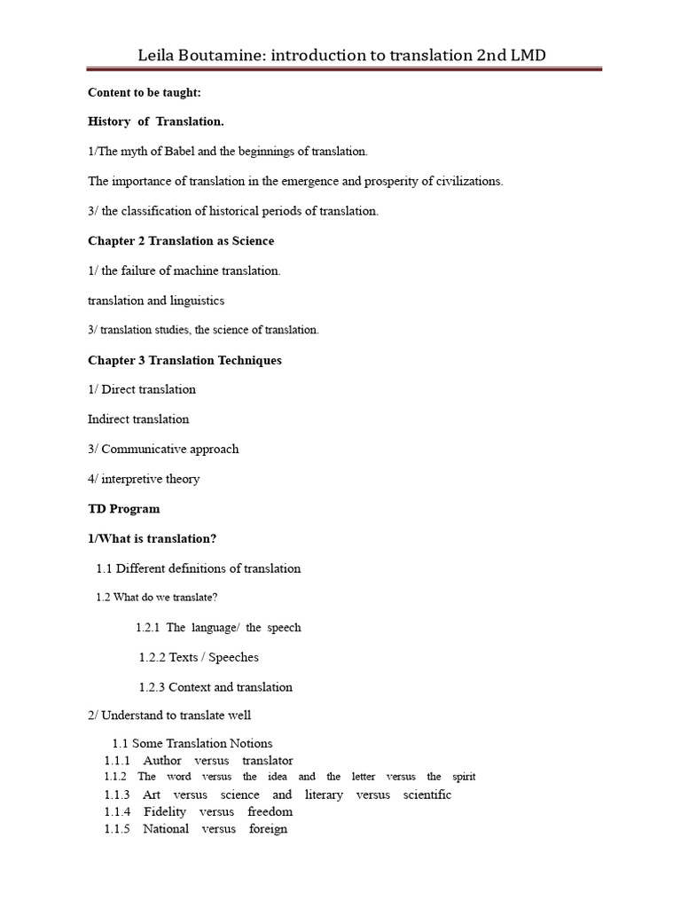 Introduction to Translation Studies | PDF | Translations | Semantics