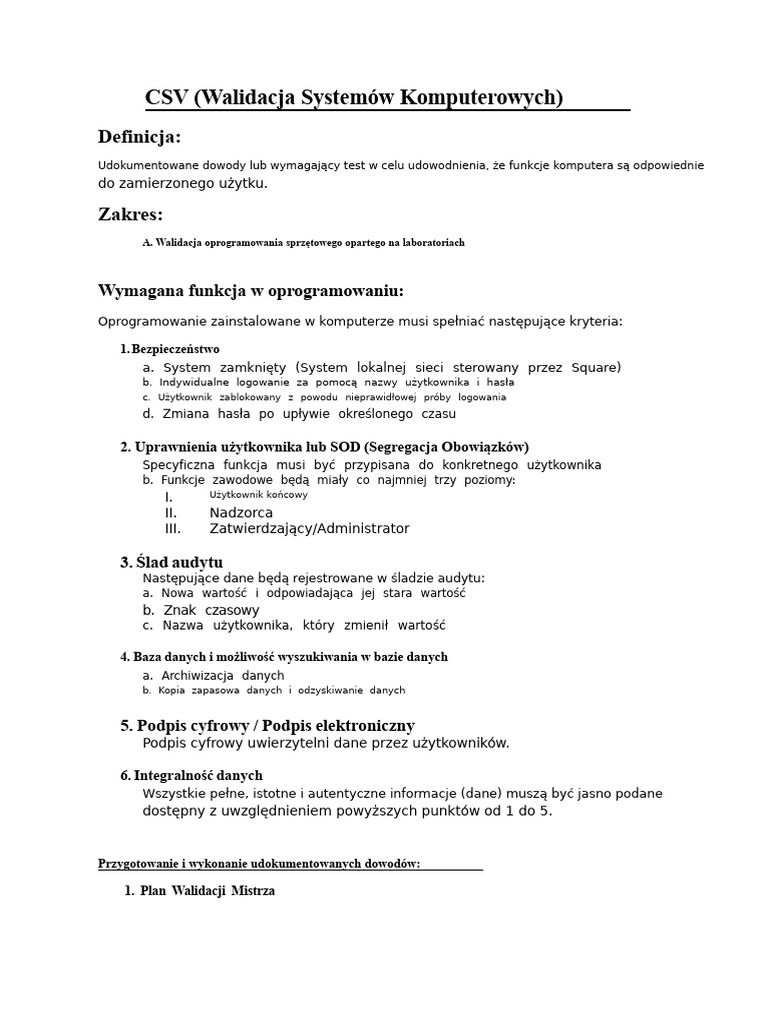 Walidacja Systemów Komputerowych | PDF