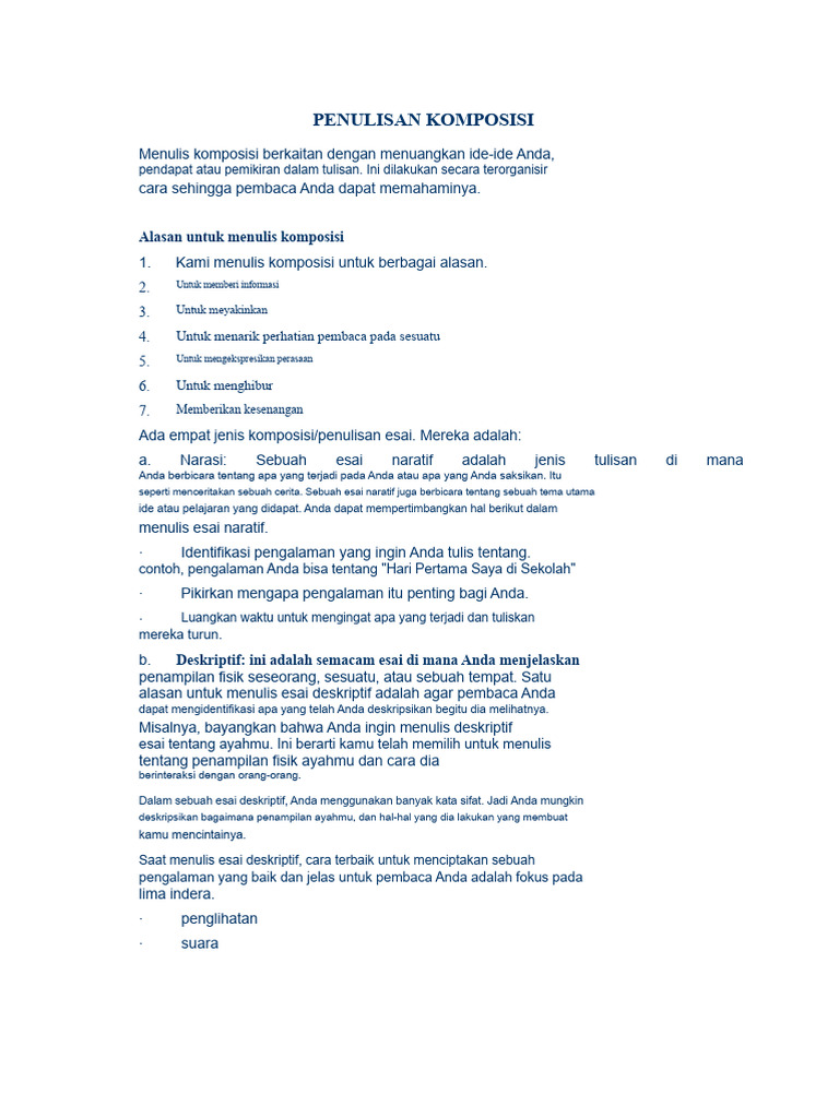 Penulisan Komposisi | PDF