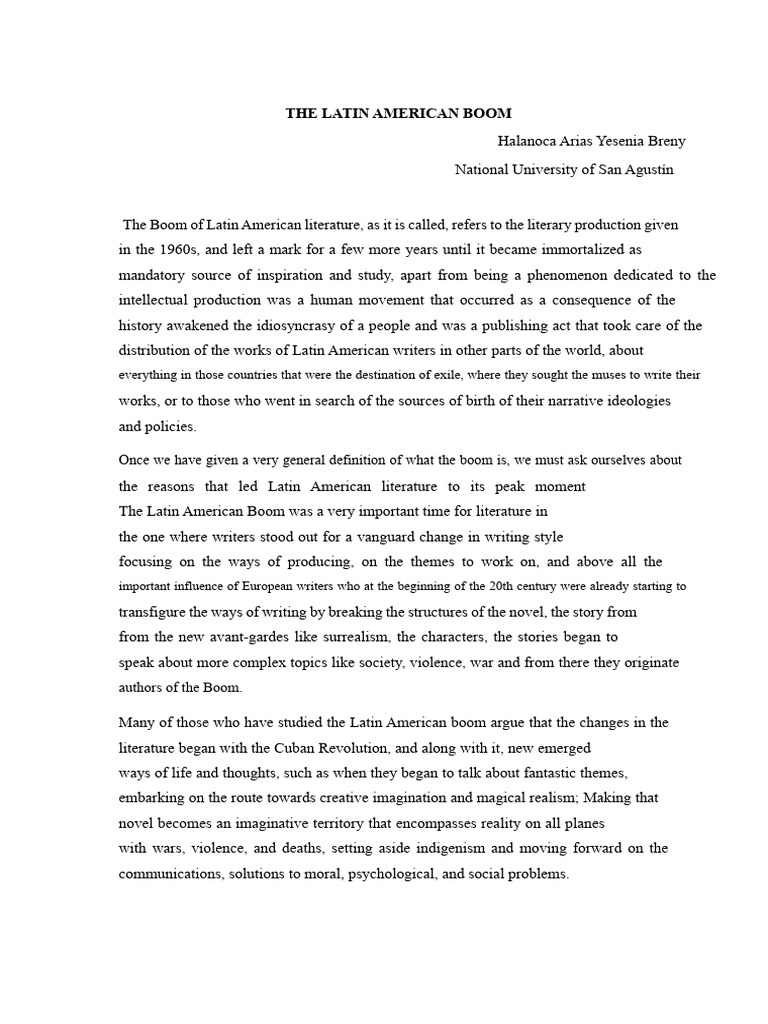 Understanding the Latin American Boom | PDF | Latin American Literature ...