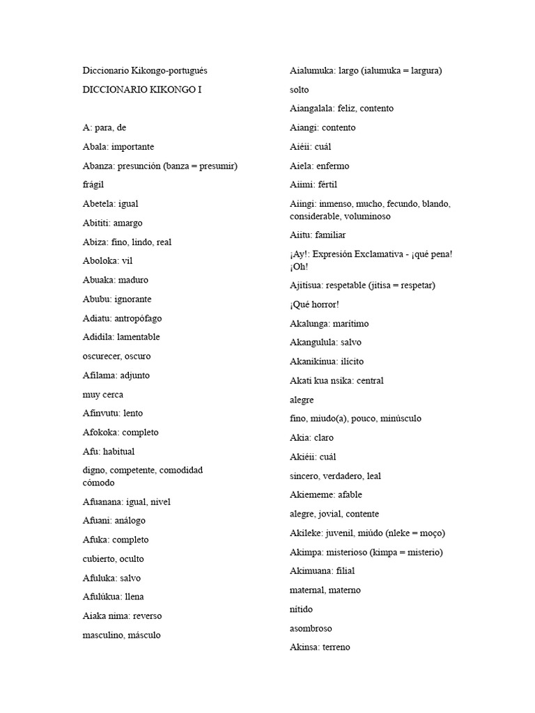 Kikongo Español | PDF