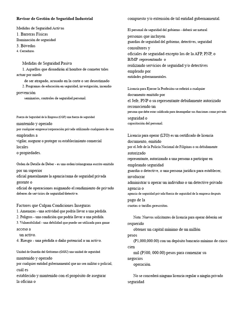 Revisión de Seguridad Industrial y Licencias | PDF | Investigador ...